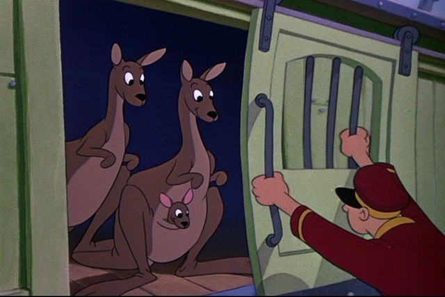 Una coppia di canguri in una scena del film d\'animazione Dumbo: 142002 ...