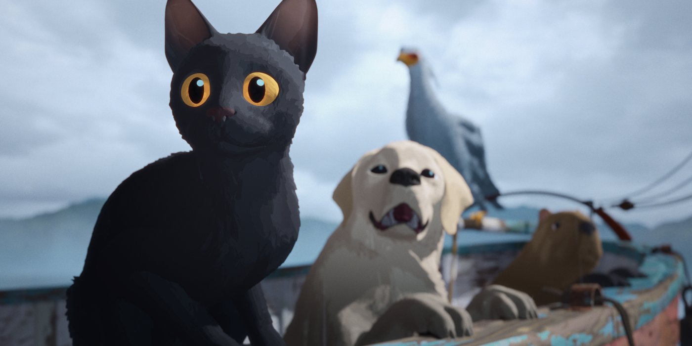 Flow - Un mondo da salvare, una statua del protagonista felino è ...